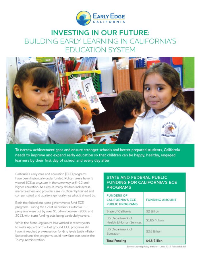 Investing in our Future Fact Sheet – Early Edge California
