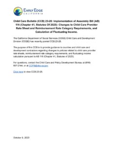 CCB 23-28_ Implementation of AB 116_ Changes to Child Care Provider ...