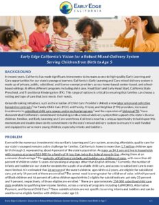 Early Edge California’s Vision for a Robust Mixed-Delivery System ...