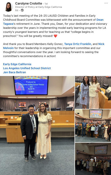 Early Edge Joins Final Meetings of LAUSD Board Committee on Children ...